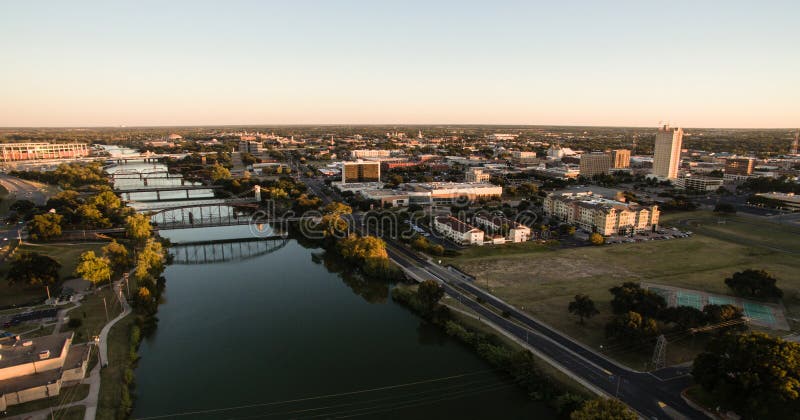Bridge in Waco Texas stock image. Image of water, river - 83323589