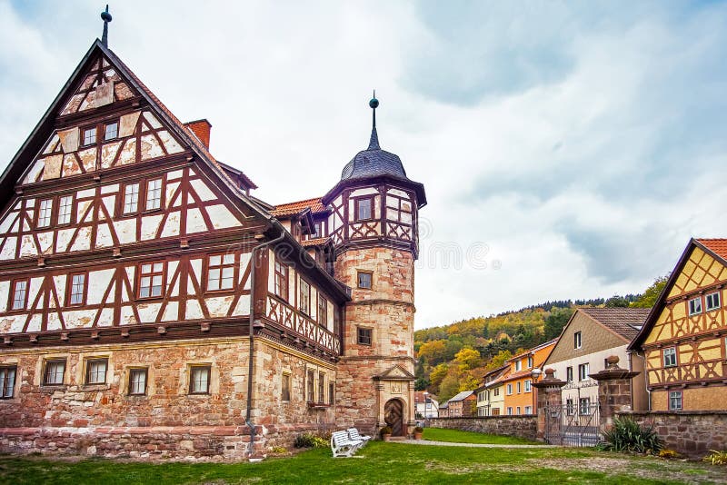 The Downtown of Wasungen in Thuringia Germany Stock Photo - Image of ...