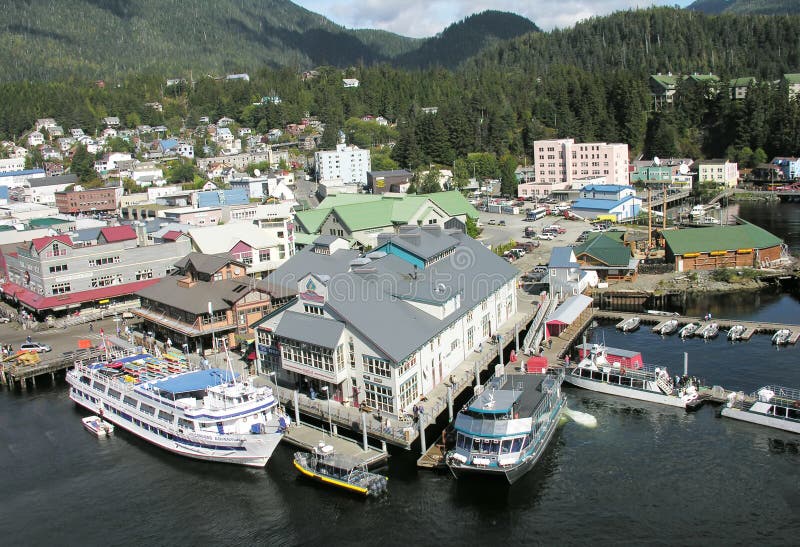 Downtown Waterfront, Ketchikan, Alaska Editorial Photo - Image of ...