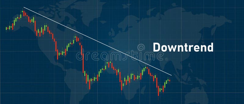 Downtrend Bearish Stock Market Candle Stick Chart Going Down Loss Stock ...