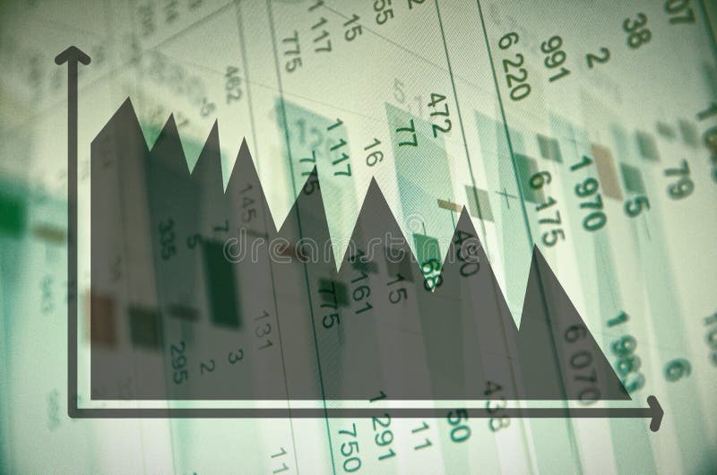 Downtrend diagram stock photo. Image of figures, panic - 58223542
