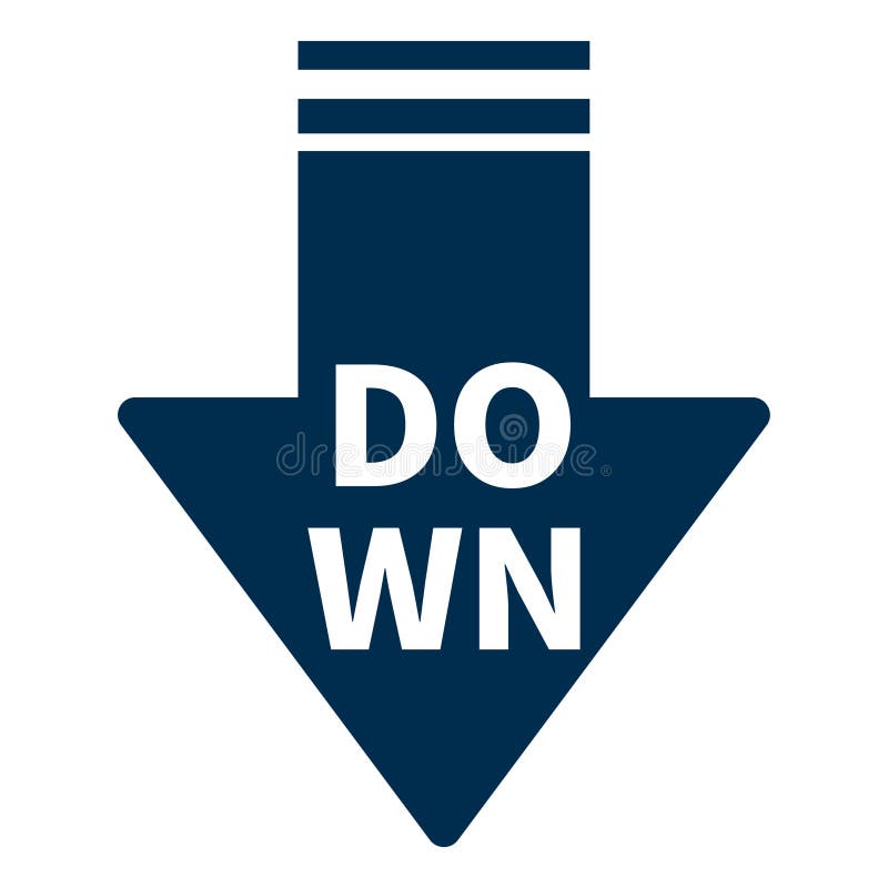 Downward Arrow Icon Illustration Representing a Downward Movement Stock ...