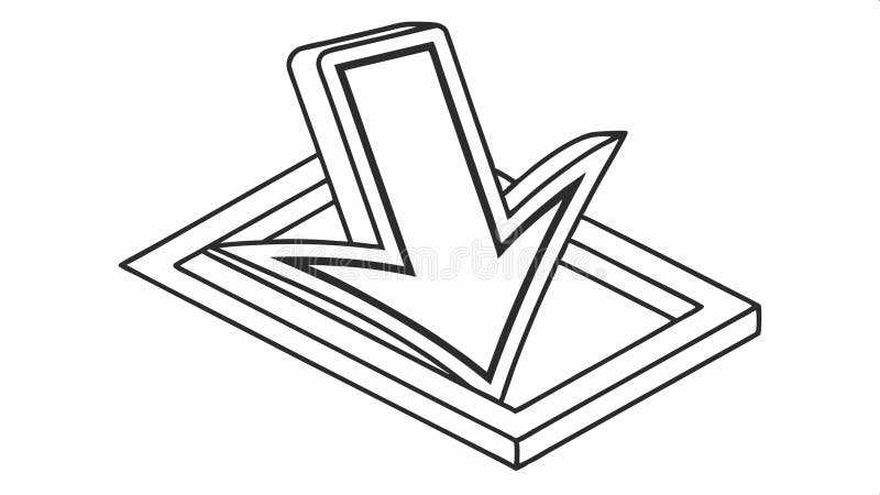 Downward Arrow Inside a Box, Symbolizing Download or Entry Vector ...