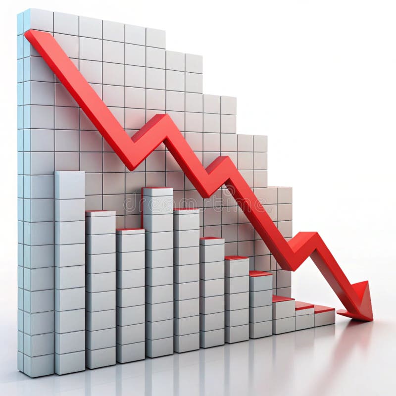 Downward graph chart stock illustration. Illustration of text - 356951438