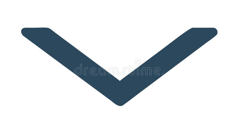 Downward Pointing Chevron Arrow Vector Outline, Vector Design ...
