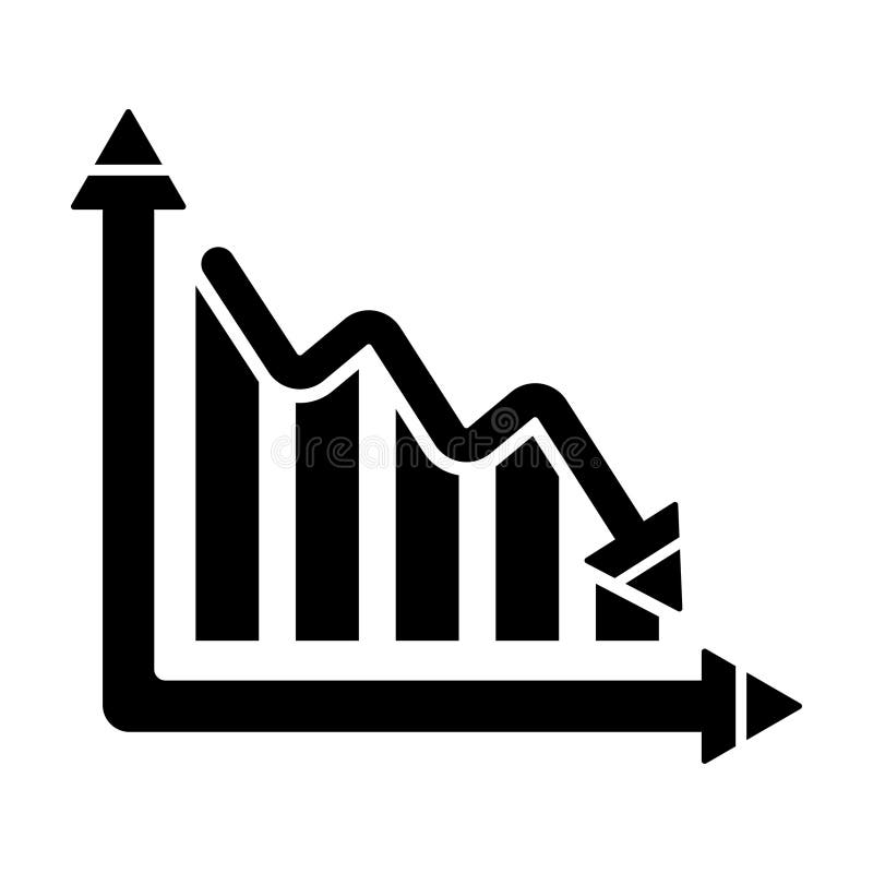 Downward Report Icon stock vector. Illustration of graphic - 295790287