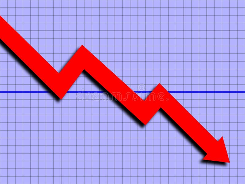 Downward Trend stock illustration. Illustration of bankruptcy - 29527962