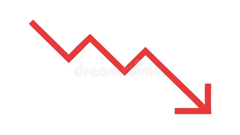 Downward Trend Arrow Financial Decline, Vector Design Generative AI Stock Vector - Illustration ...