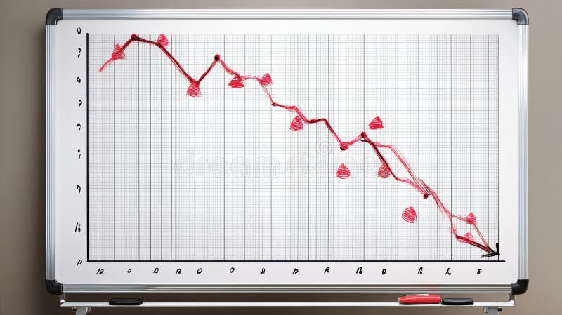 Downward Trend Graph stock illustration. Illustration of recession ...