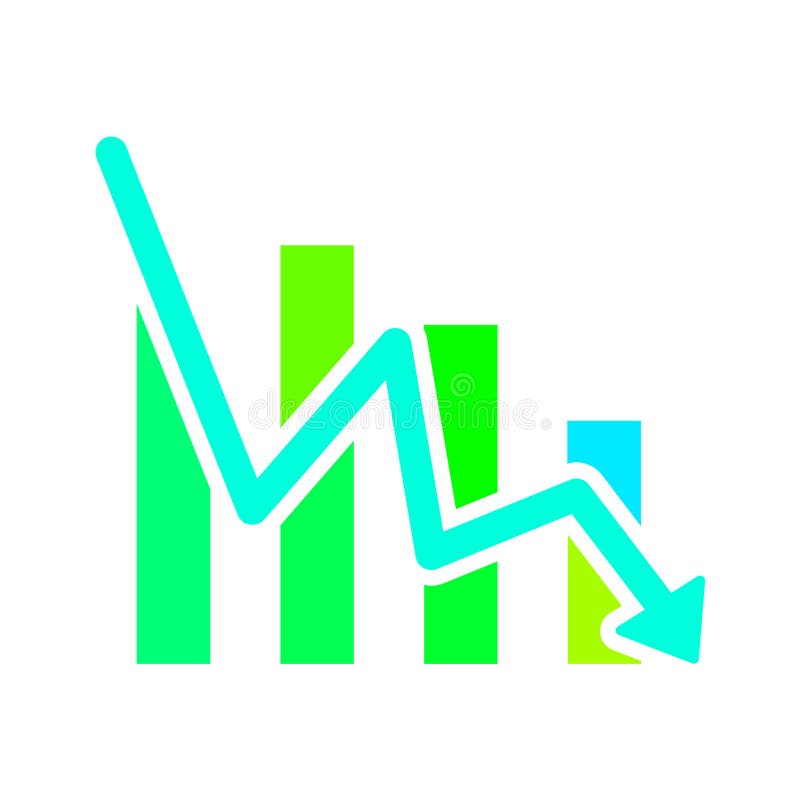 Downward Trend Icon stock vector. Illustration of failure - 303817020