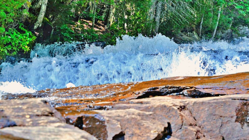 A Downward View of a Cascade Stock Photo - Image of powerful, waterway ...