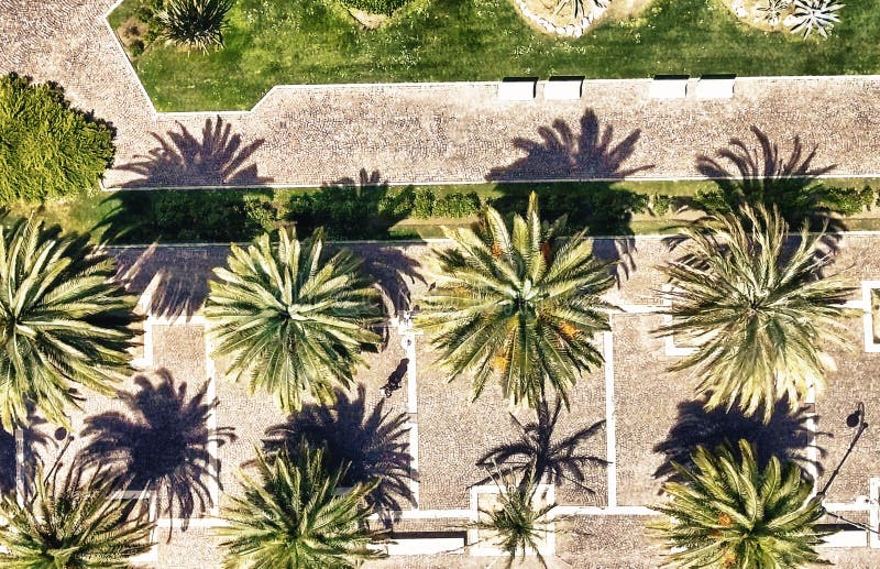 Downward View of City Promenade Stock Image - Image of harbour, aerial ...