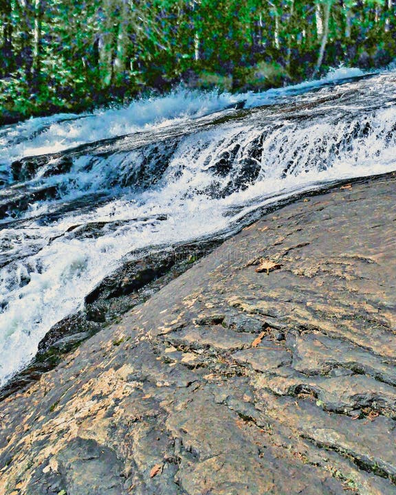 A Downward View of a Cascade Stock Image - Image of park, motion: 375249239