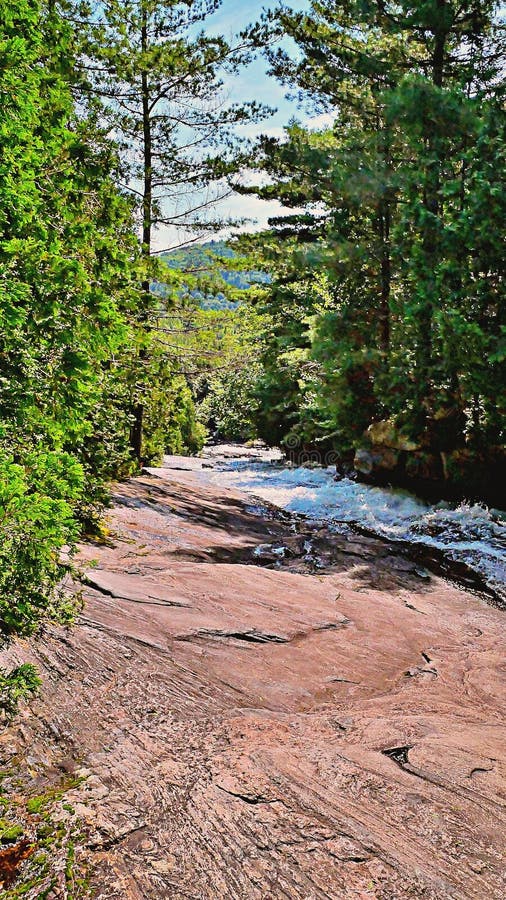 A Downward View of a Cascade Stock Photo - Image of tree, landscape ...