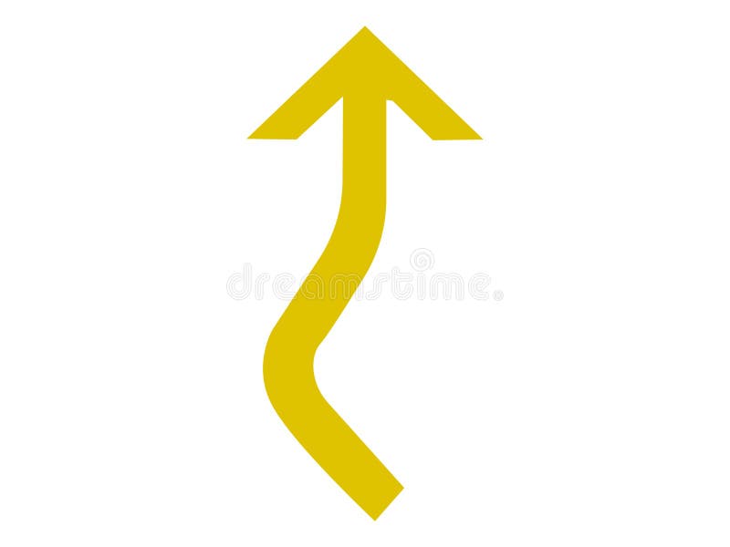 Downward zigzag arrow stock illustration. Illustration of circle ...