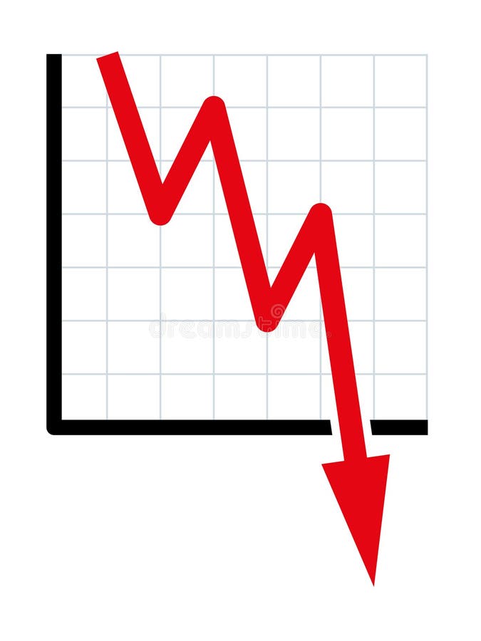 Downward Trend, Symbolic Chart for Falling Prices Stock Vector ...