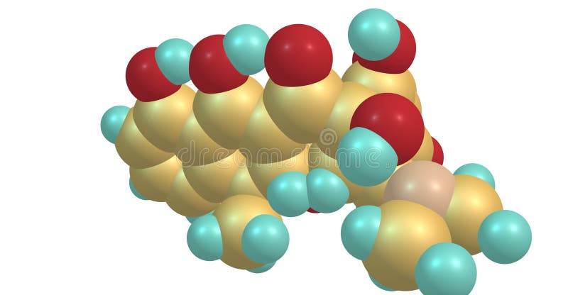 Doxycycline Molecular Structure Isolated on Grey Stock Illustration ...