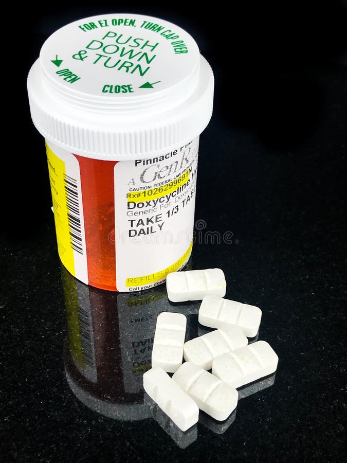 Doxycycline Prescription Medication Editorial Stock Image - Image of ...