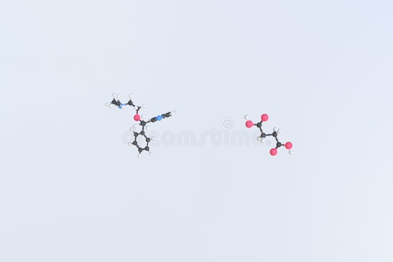Doxylamine Succinate Molecule Made with Balls, Isolated Molecular Model ...