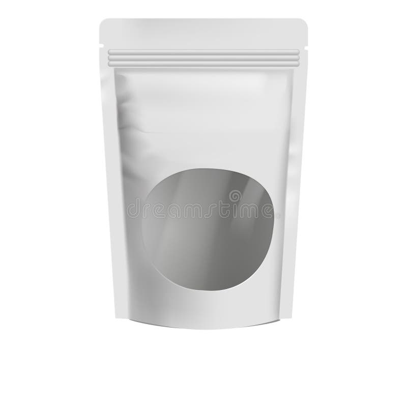 Doy Pack Mockup, Rectangular Shape with Closed Zipper and Round ...