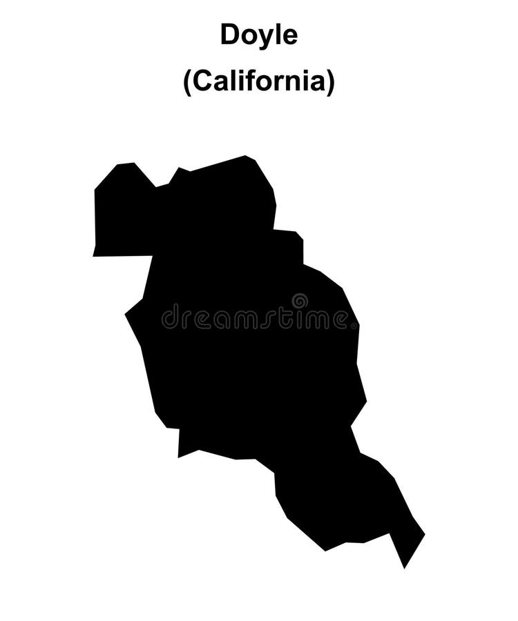 Doyle outline map stock illustration. Illustration of vector - 386058703