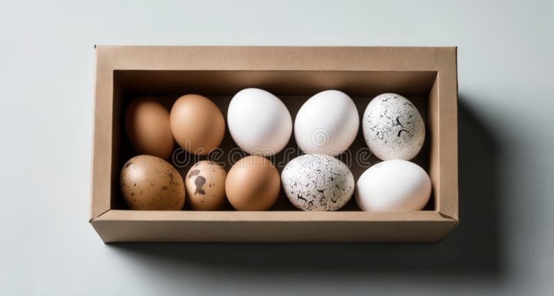 A Dozen Eggs in a Box, Ready for the Next Culinary Adventure Stock ...