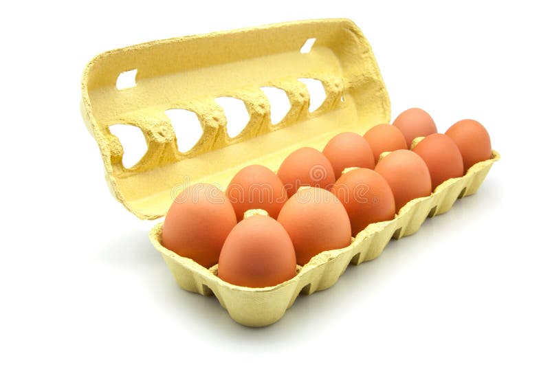 Dozen eggs in pink box stock photo. Image of cookery - 111724598