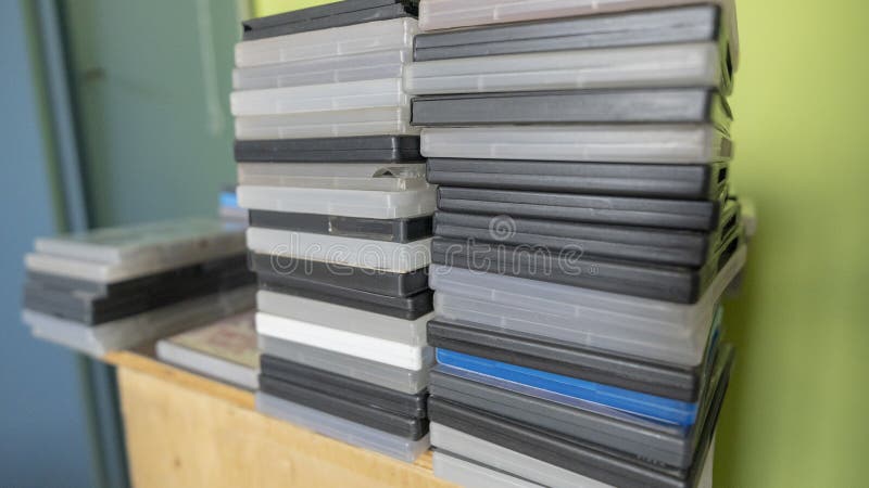Dozens of Films in Physical DVD Disc Format Stock Image - Image of ...