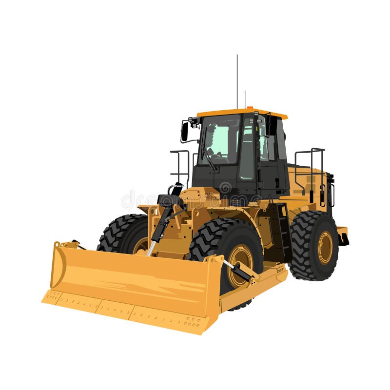Dozer stock illustration. Illustration of equipment - 345822953