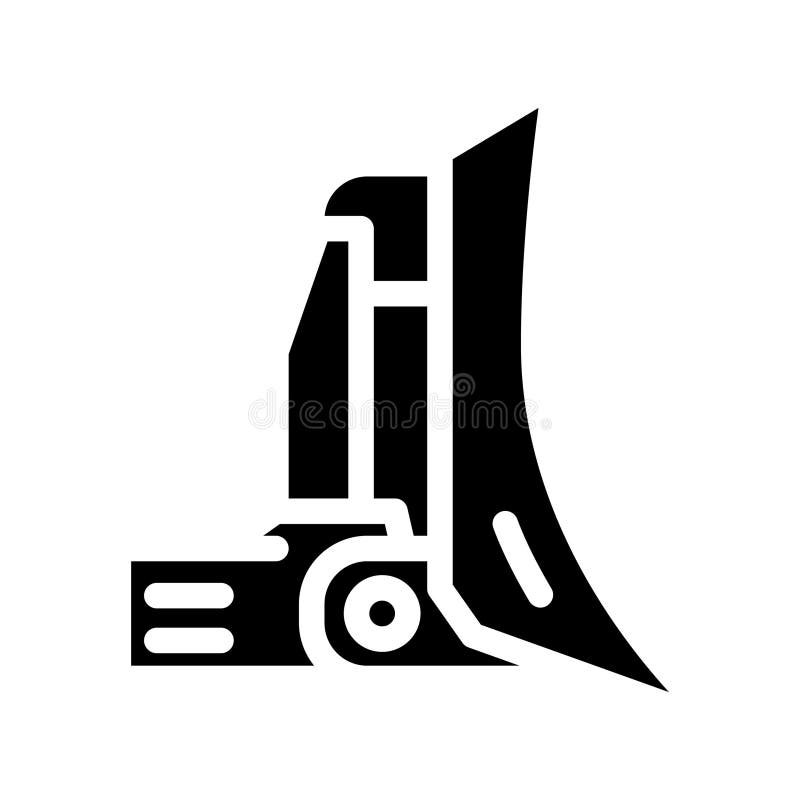 Dozer Blade Construction Vehicle Glyph Icon Vector Illustration Stock ...
