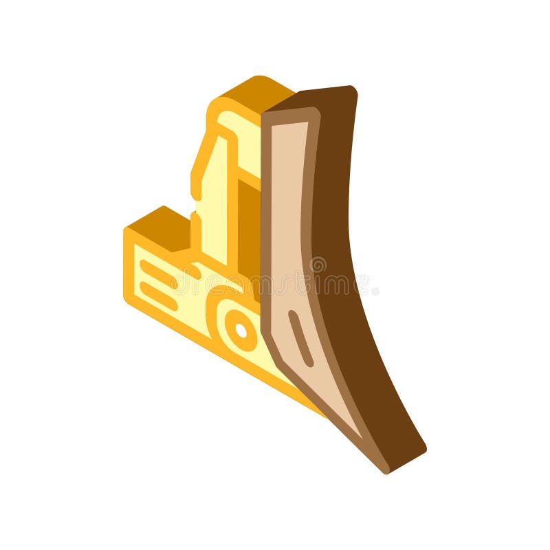 Dozer Blade Construction Vehicle Isometric Icon Vector Illustration Stock Vector - Illustration ...