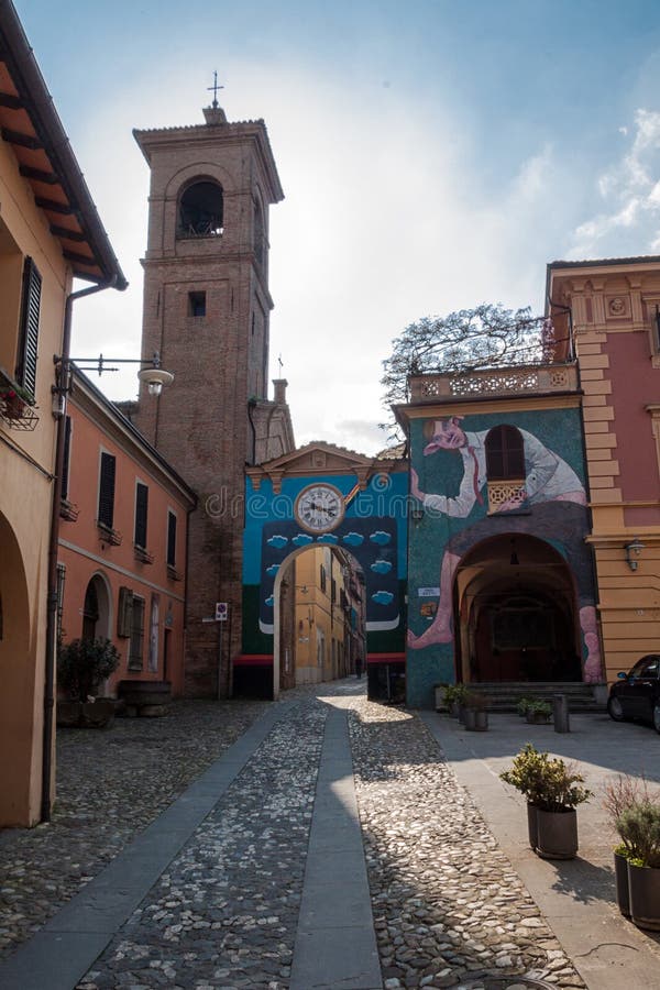 Dozza. Emilia-Romagna. Italy Stock Photo - Image of door, arcade: 45154300