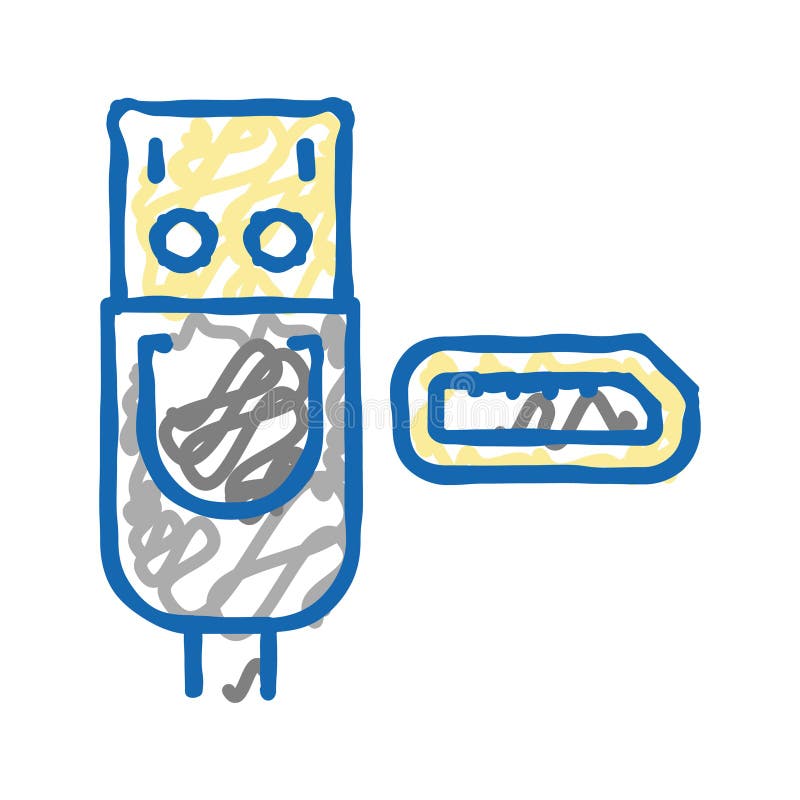 Dp Displayport Icon Doodle Illustration Stock Illustration ...