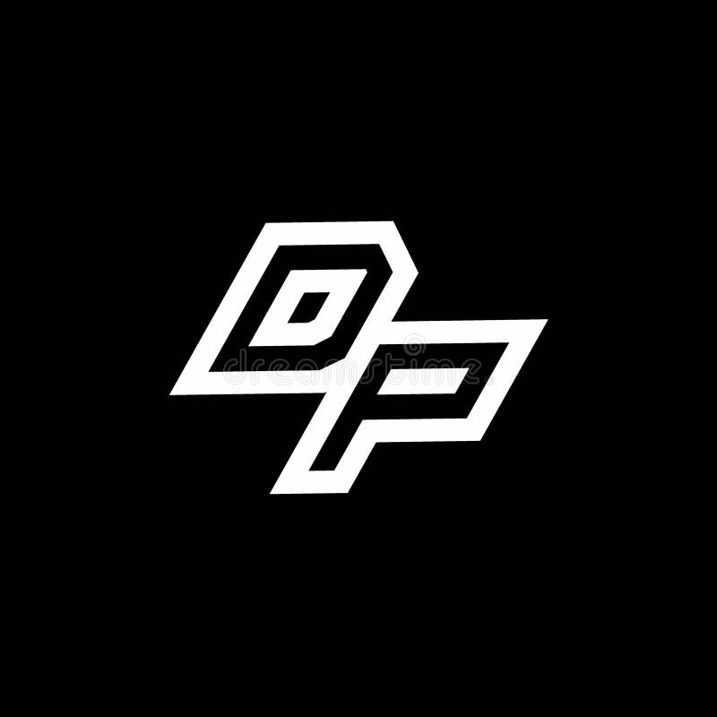 DP Logo Monogram with Up To Down Style Negative Space Design Template ...