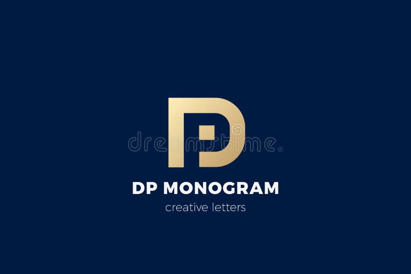 DP PD Monogram Logo Letter P D Vector Design Template Linear Outline ...