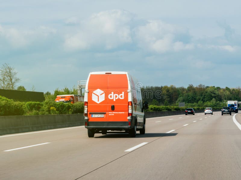 DPD Post Van Driving Fast on German Highway Editorial Photo - Image of ...