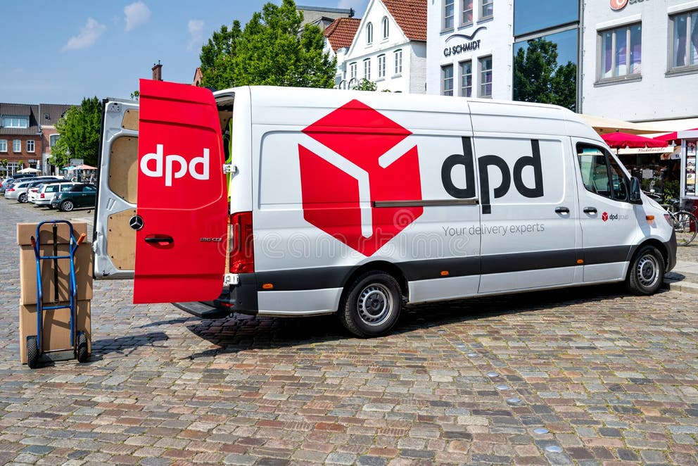 Dpd van editorial stock photo. Image of panel, load - 223735673