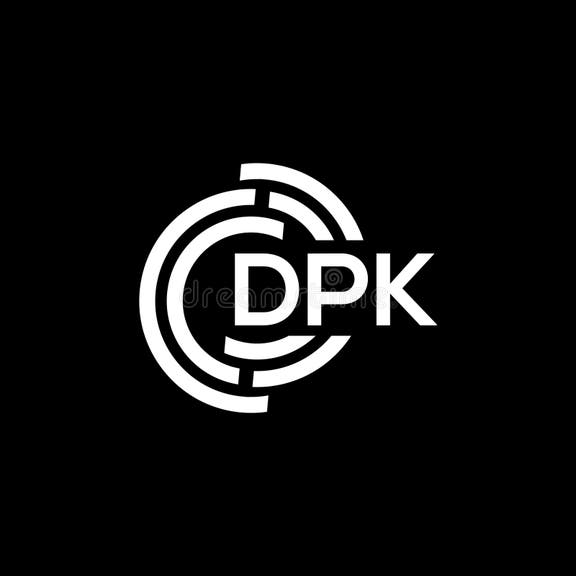 DPK Letter Logo Design on Black Background. DPK Creative Initials ...