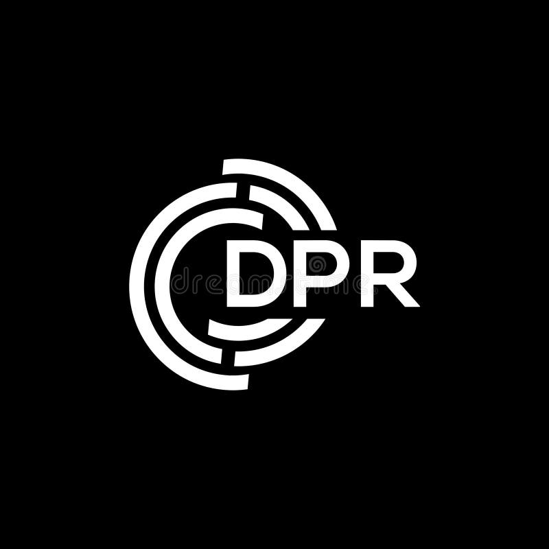 DPR Letter Logo Design on Black Background. DPR Creative Initials ...