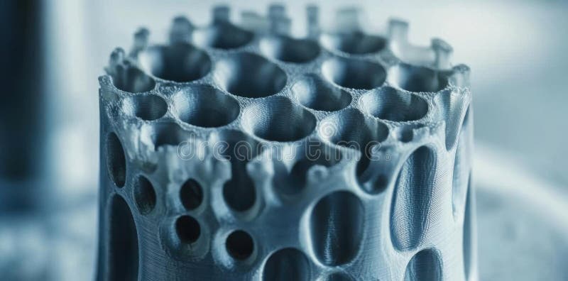 3Dprinted Porous Structure Detail Stock Illustration - Illustration of ...