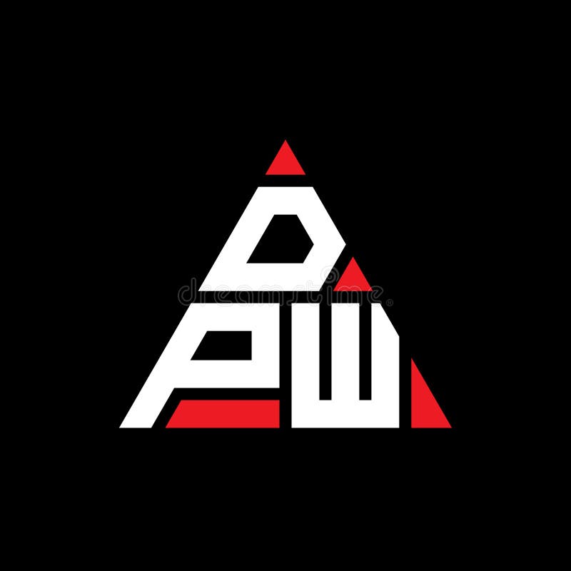 DPW Triangle Letter Logo Design with Triangle Shape. DPW Triangle Logo ...