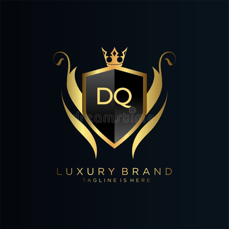 DQ Letter Initial with Royal Template.elegant with Crown Logo Vector ...