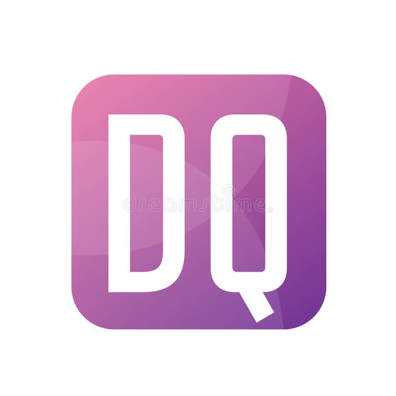 DQ Letter Logo Design with Simple Style Stock Vector - Illustration of ...