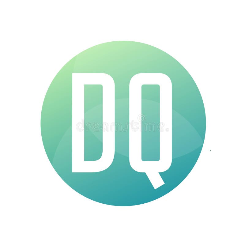 DQ Letter Logo Design with Simple Style Stock Vector - Illustration of ...