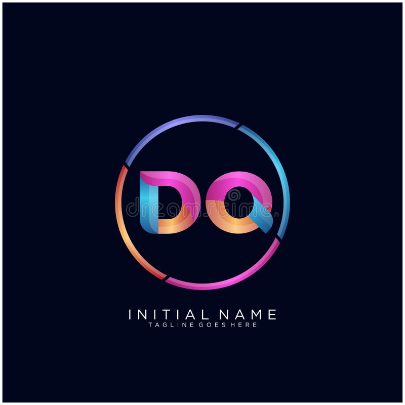 DQ Letter Logo Icon Design Template Elements Stock Vector ...