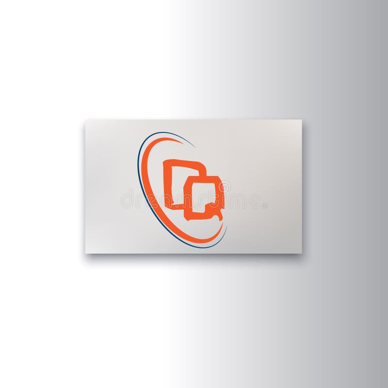 DQ Text Logo Design stock vector. Illustration of design - 261007289