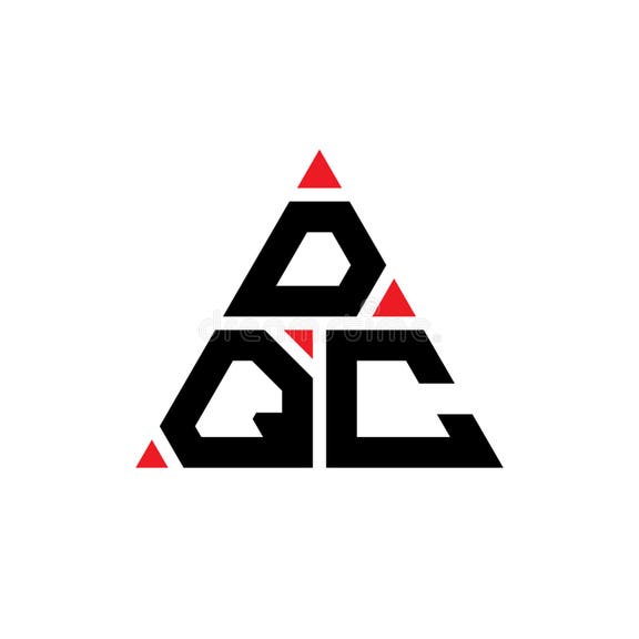 DQC Triangle Letter Logo Design with Triangle Shape. DQC Triangle Logo ...