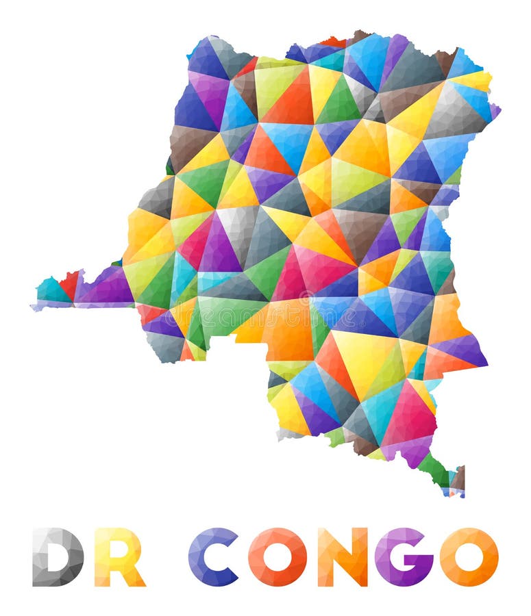 Dr Congo Colorful Low Poly Country Shape Stock Illustrations – 6 Dr ...