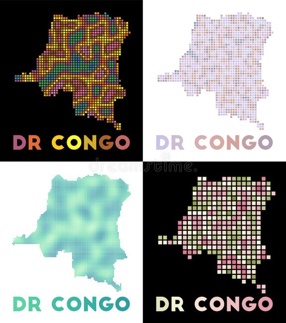 DR Congo map. stock vector. Illustration of border, kinshasa - 205067646