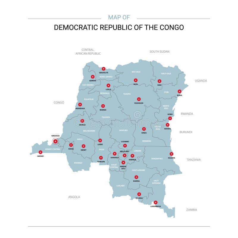 Congo.Map of Congo Vector Illustration Stock Vector - Illustration of ...